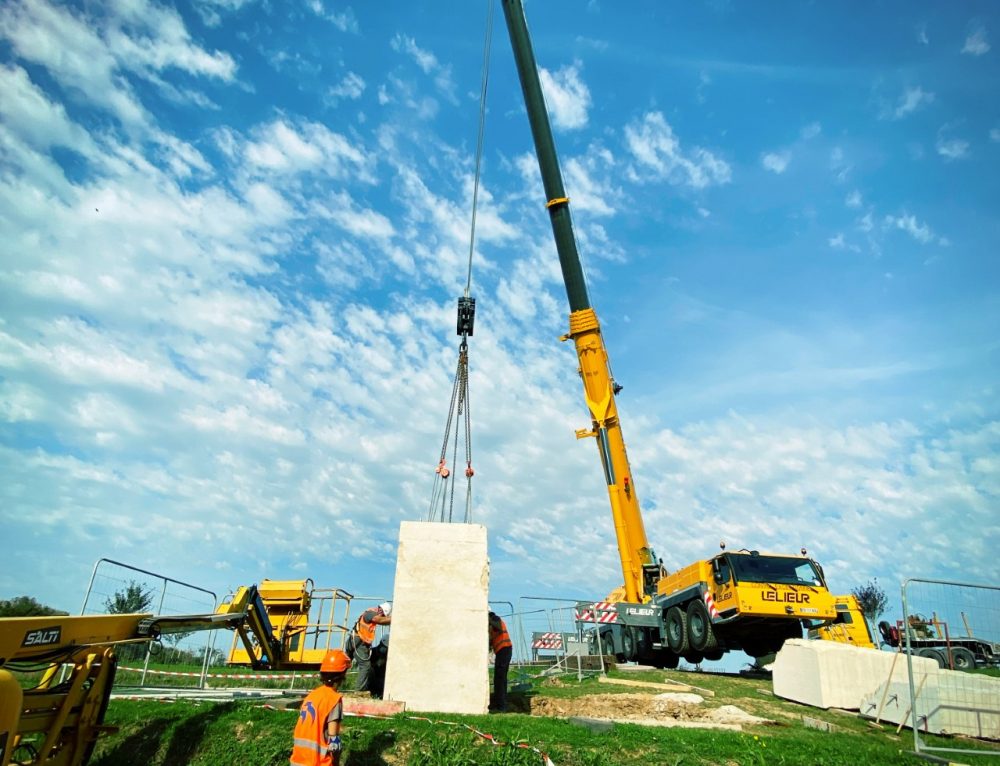 Opération de levage pour l'extraction d'un arbre - Lelieur